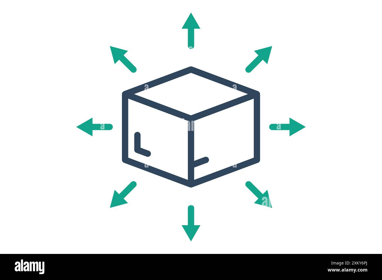 Distribution icon. pack box with arrow. icon related to delivery. line ...