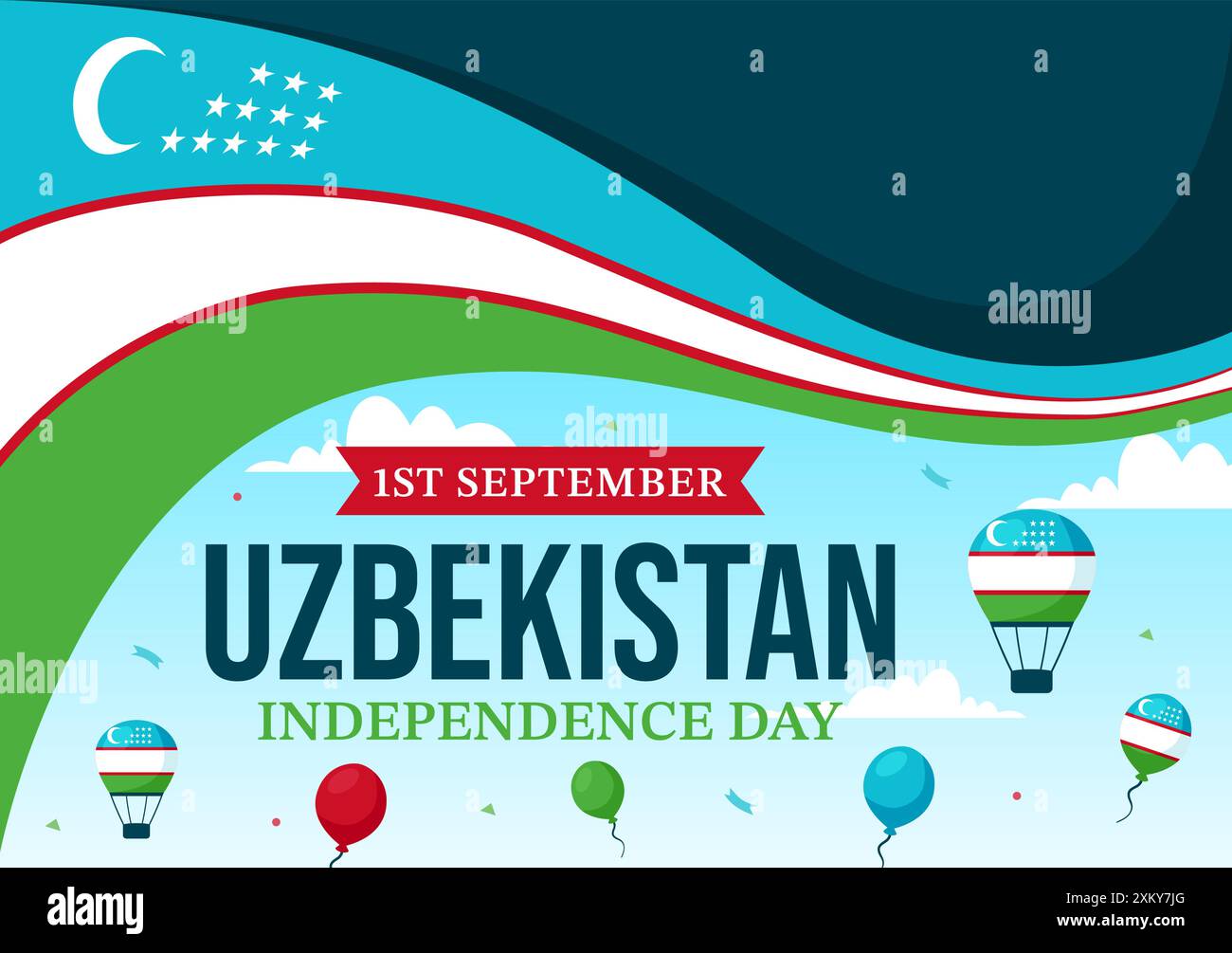 Happy Uzbekistan Independence Day Vector Illustration on September 1st ...