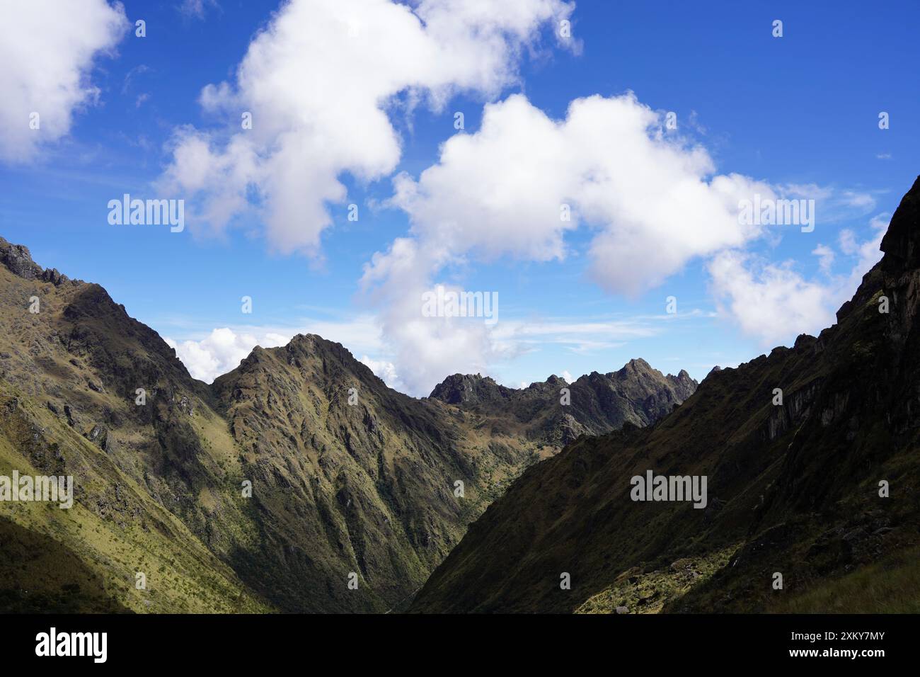 Mountains and Clouds, Inka Trail, Cusco, Peru Stock Photo - Alamy