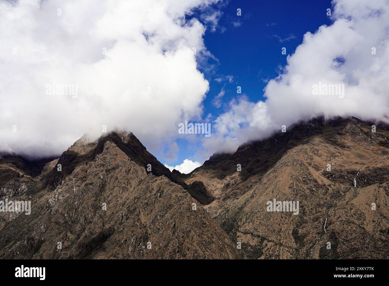 Mountains and Clouds, Inka Trail, Cusco, Peru Stock Photo - Alamy