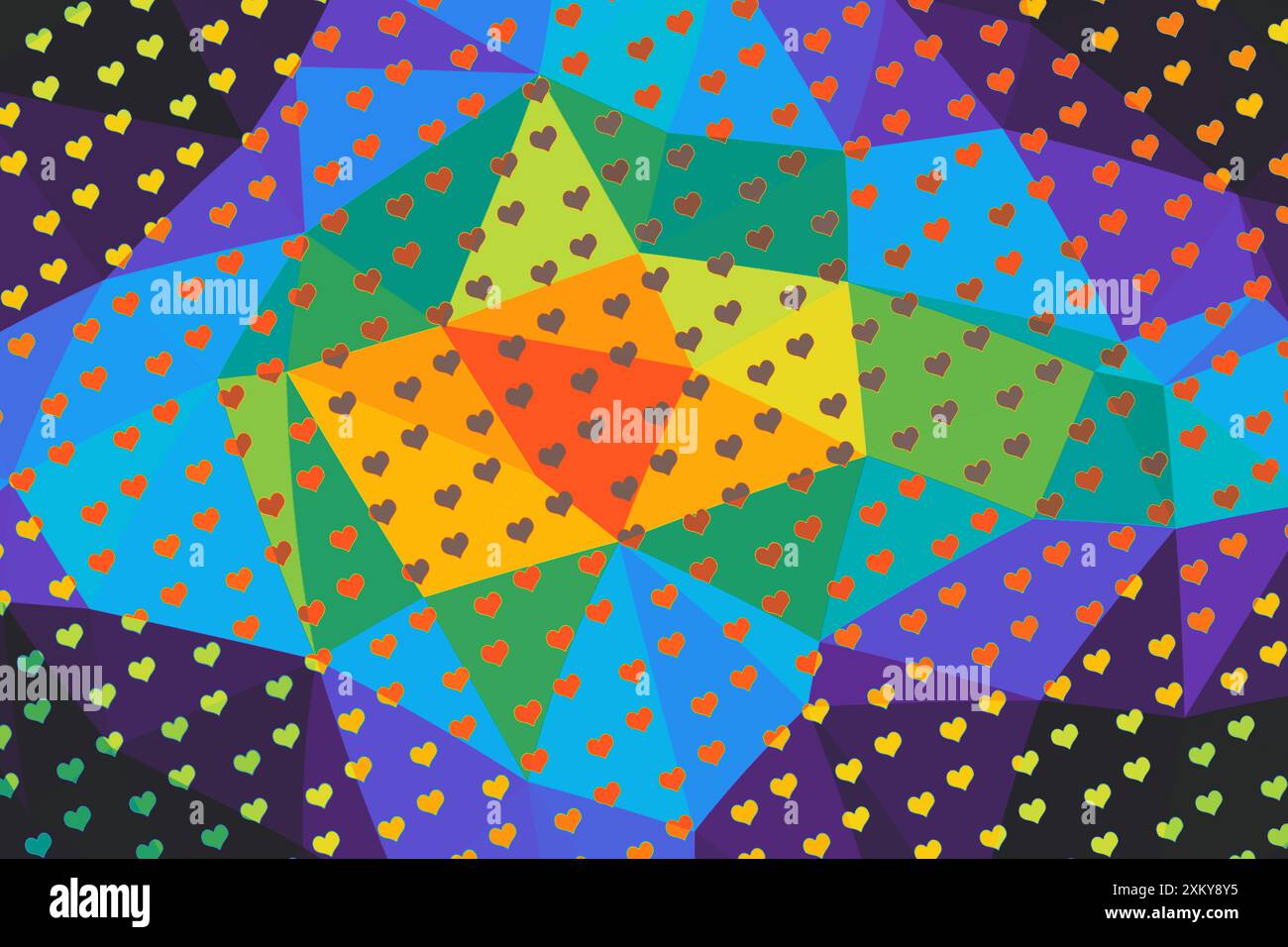 Abstract multi colored polygon, Geometric Pattern Stock Photo - Alamy