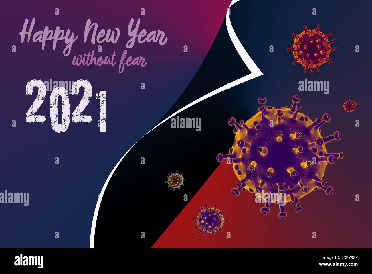 Happy New Year without fear wording New Year concept Stock Photo - Alamy