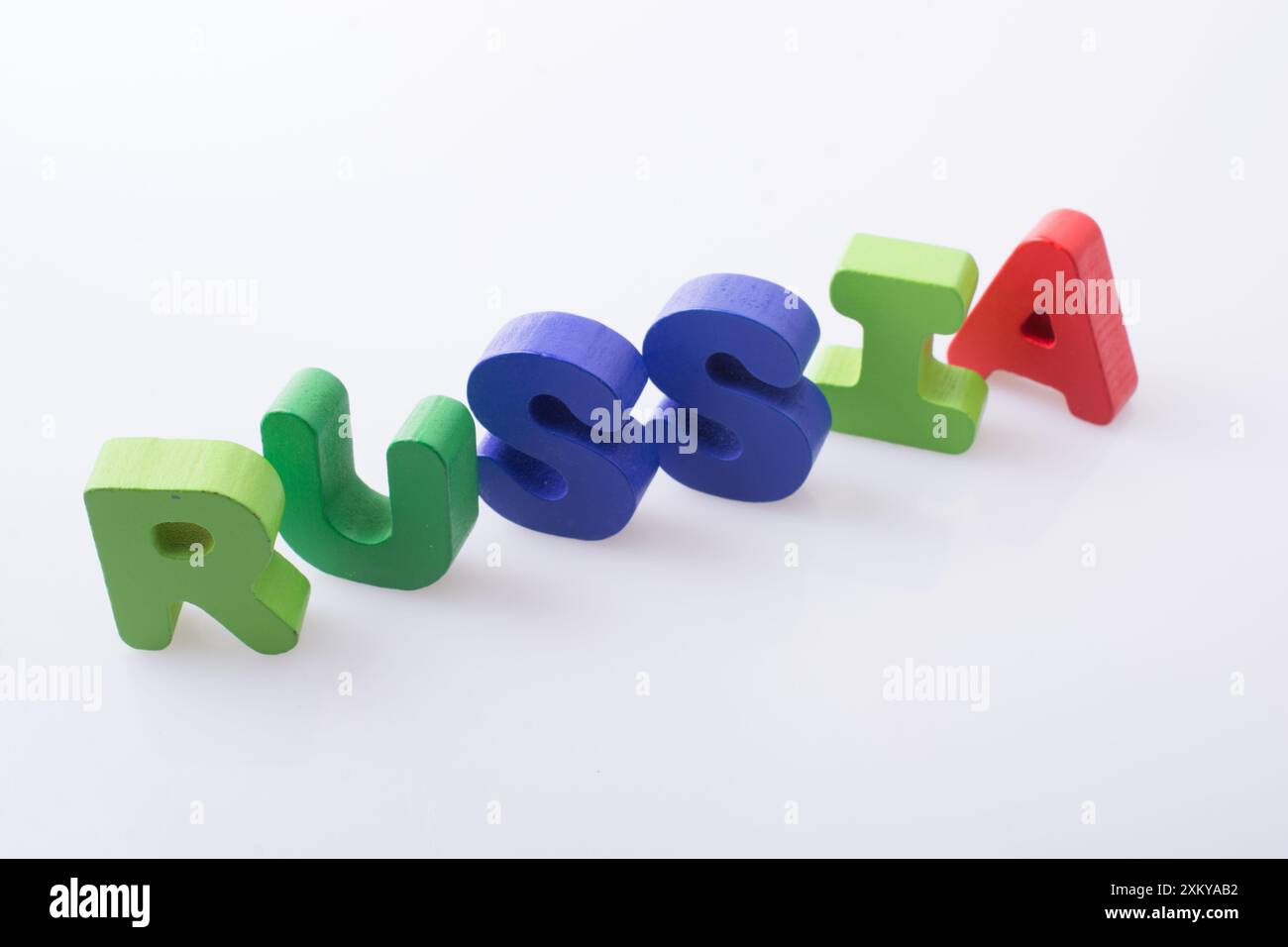 the word Russia written with colorful letter blocks Stock Photo - Alamy