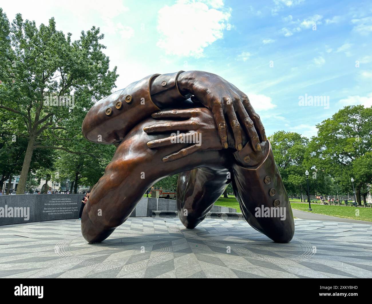The Embrace sculpture in the Boston Common honoring Dr. Martin Luther ...