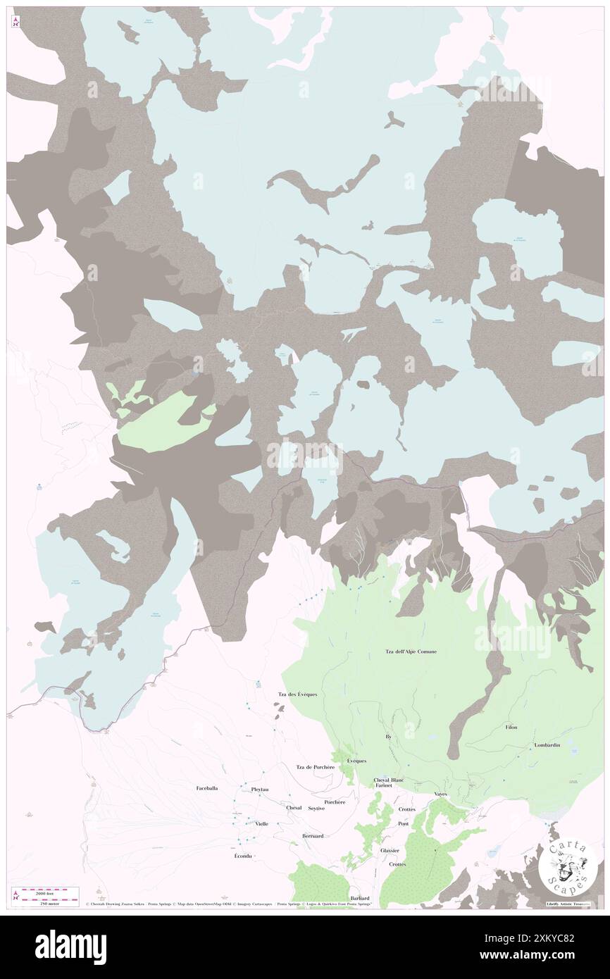 Col Vert, , IT, Italy, , N 45 55' 12'', N 7 17' 25'', map, Cartascapes ...