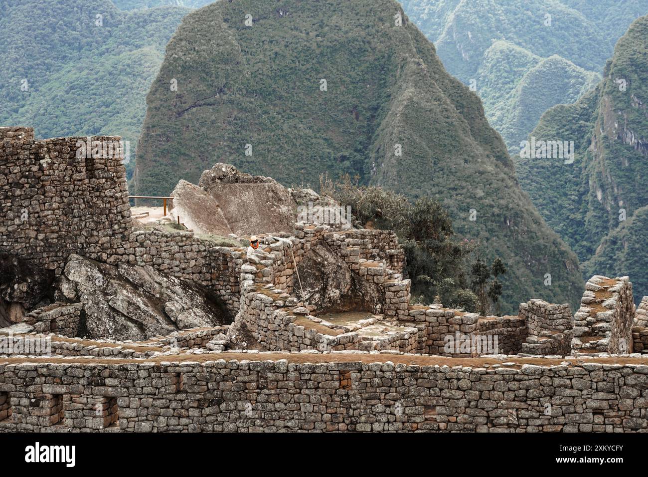 Maintenance Workers working at Machu Picchu, Inka Trail, Cusco, Peru ...
