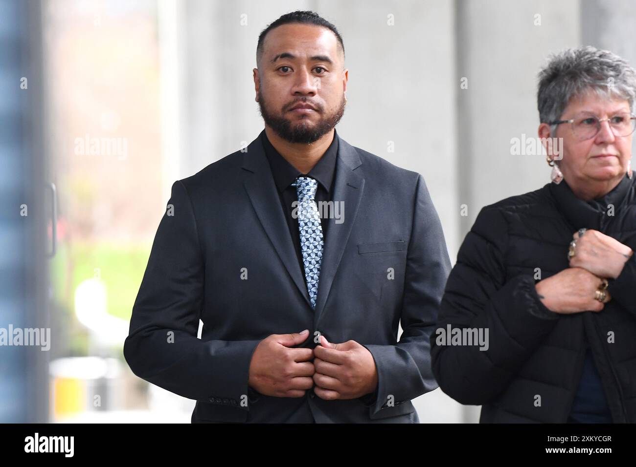 Brisbane, Australia. 25th July, 2024. Benson Pauga leaves the Brisbane ...