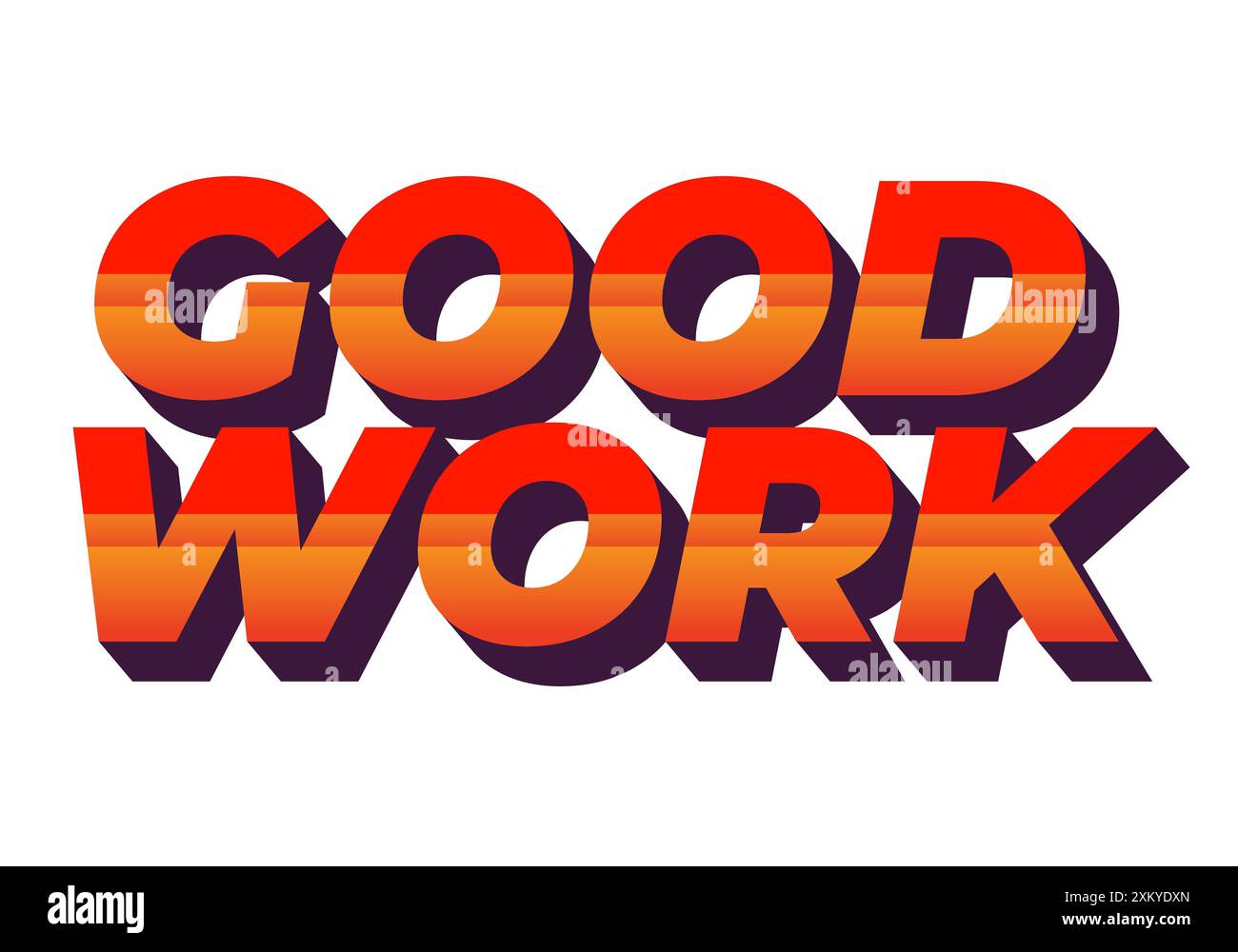 Good work. Text effect design in 3D style with good colors Stock Vector ...