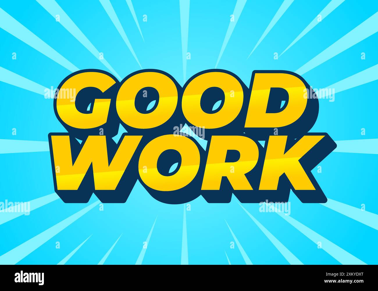 Good work. Text effect design in 3D style with good colors Stock Vector ...