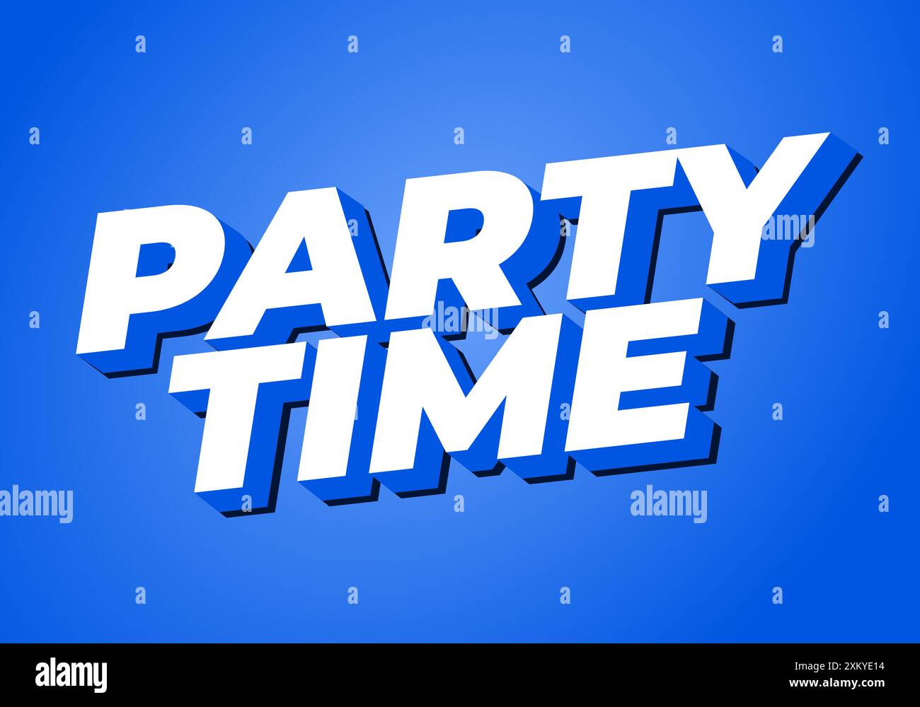 Party time. Text effect design in 3D look with eye catching colors ...