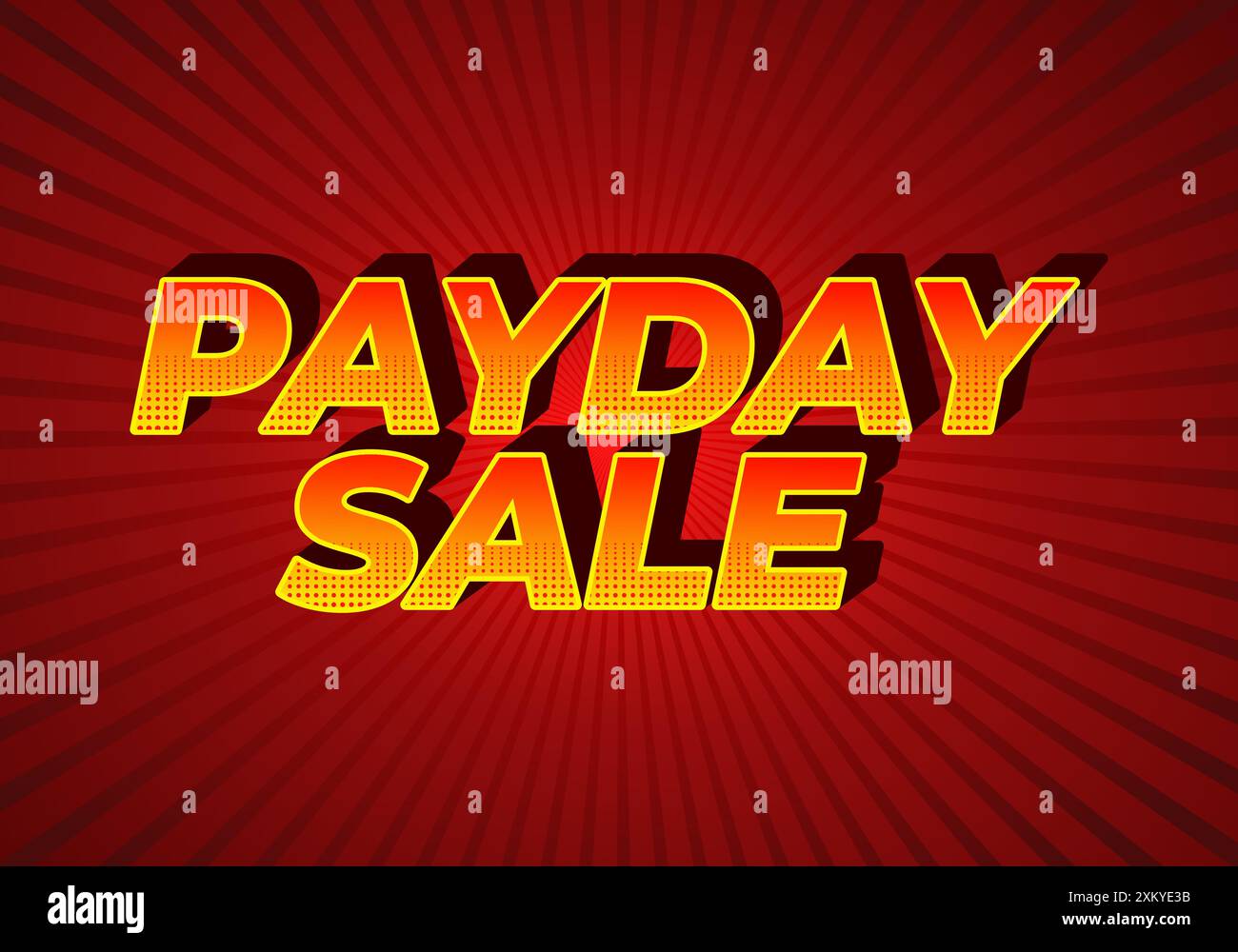 Payday sale. Text effect design in 3D style with eye catching colors ...