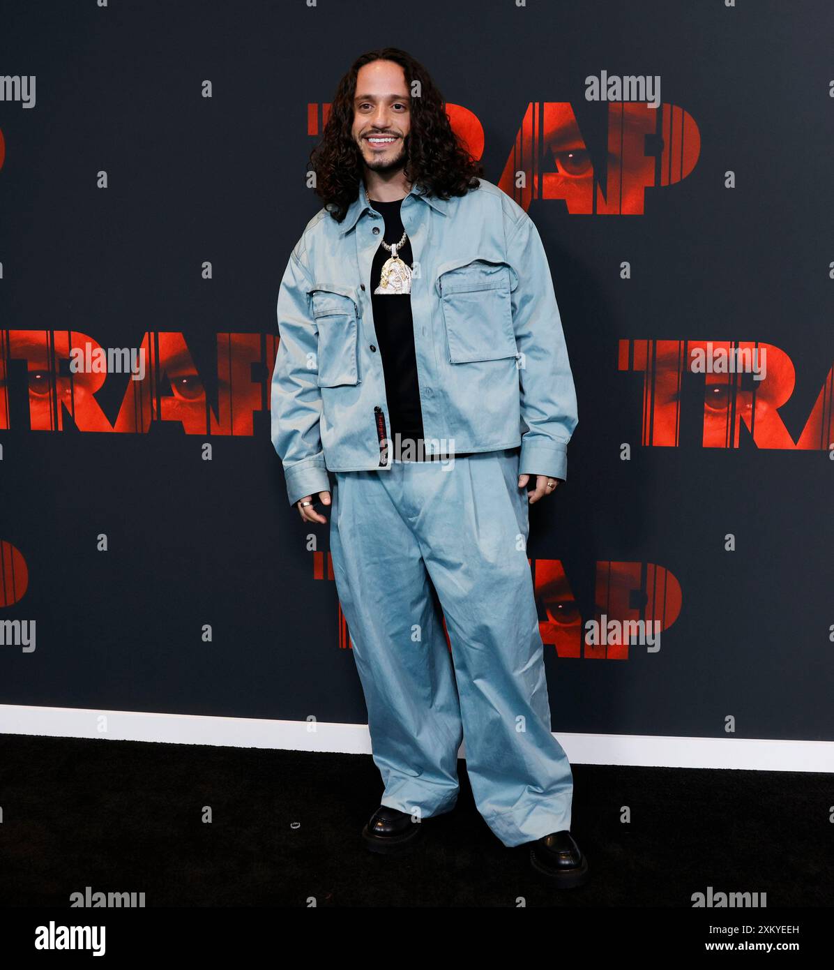 Russell "Russ" Vitale arrives on the red carpet for the "Trap" world ...