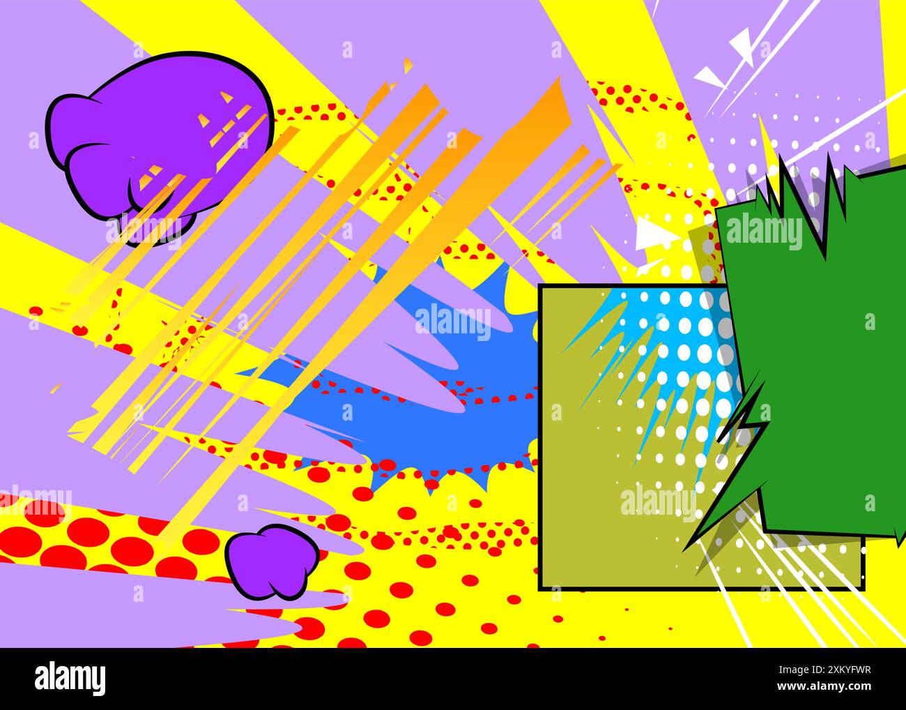 Super Cartoon Background, comic book abstract backdrop. Retro vector ...