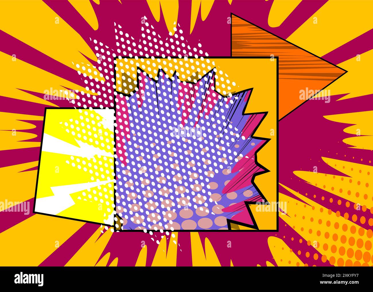 Super Cartoon Background, comic book abstract backdrop. Retro vector ...