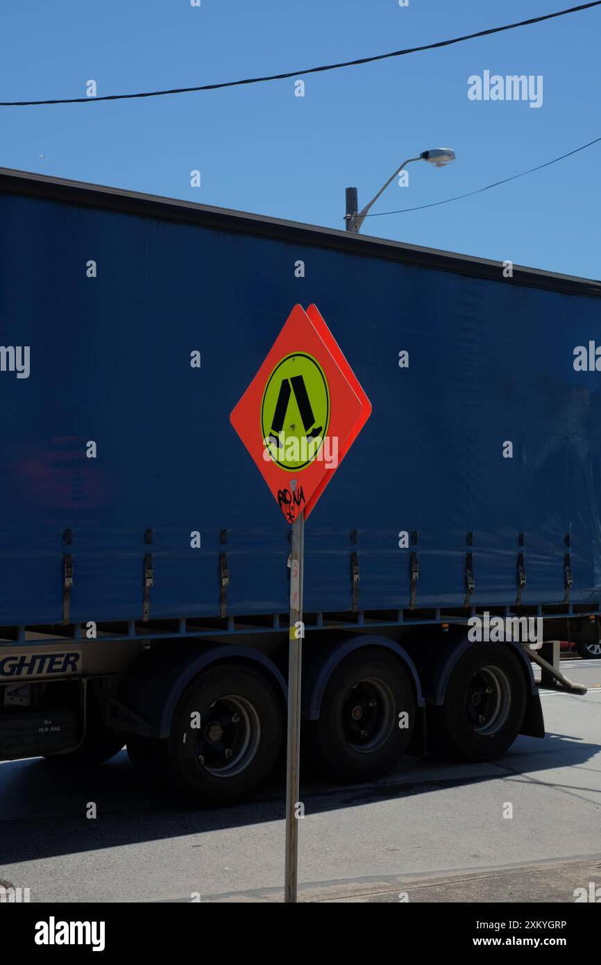 Blue truck, blue sky, Guerrilla art in the inner west Sydney, fluro ...