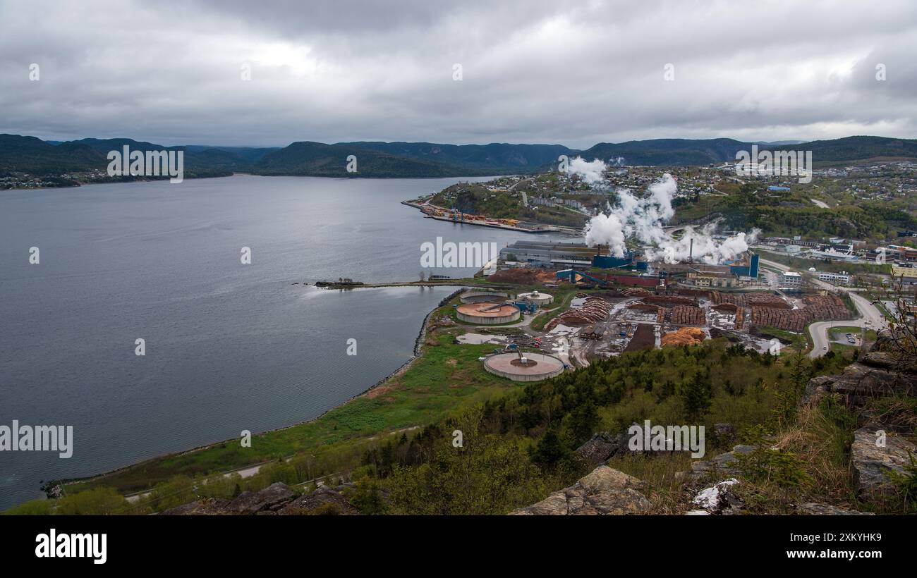 Aerial view from the Captain James Cook National Historic Site over the ...