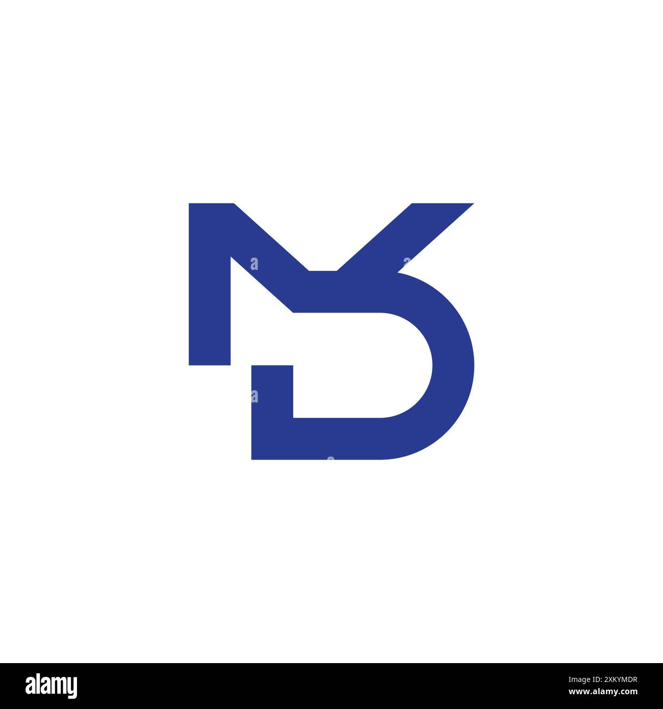 letter md linked abstract geometric logo vector Stock Vector Image ...