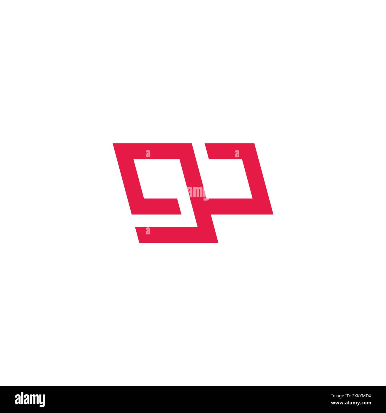 letter gp simple squares geometric line logo vector Stock Vector Image ...