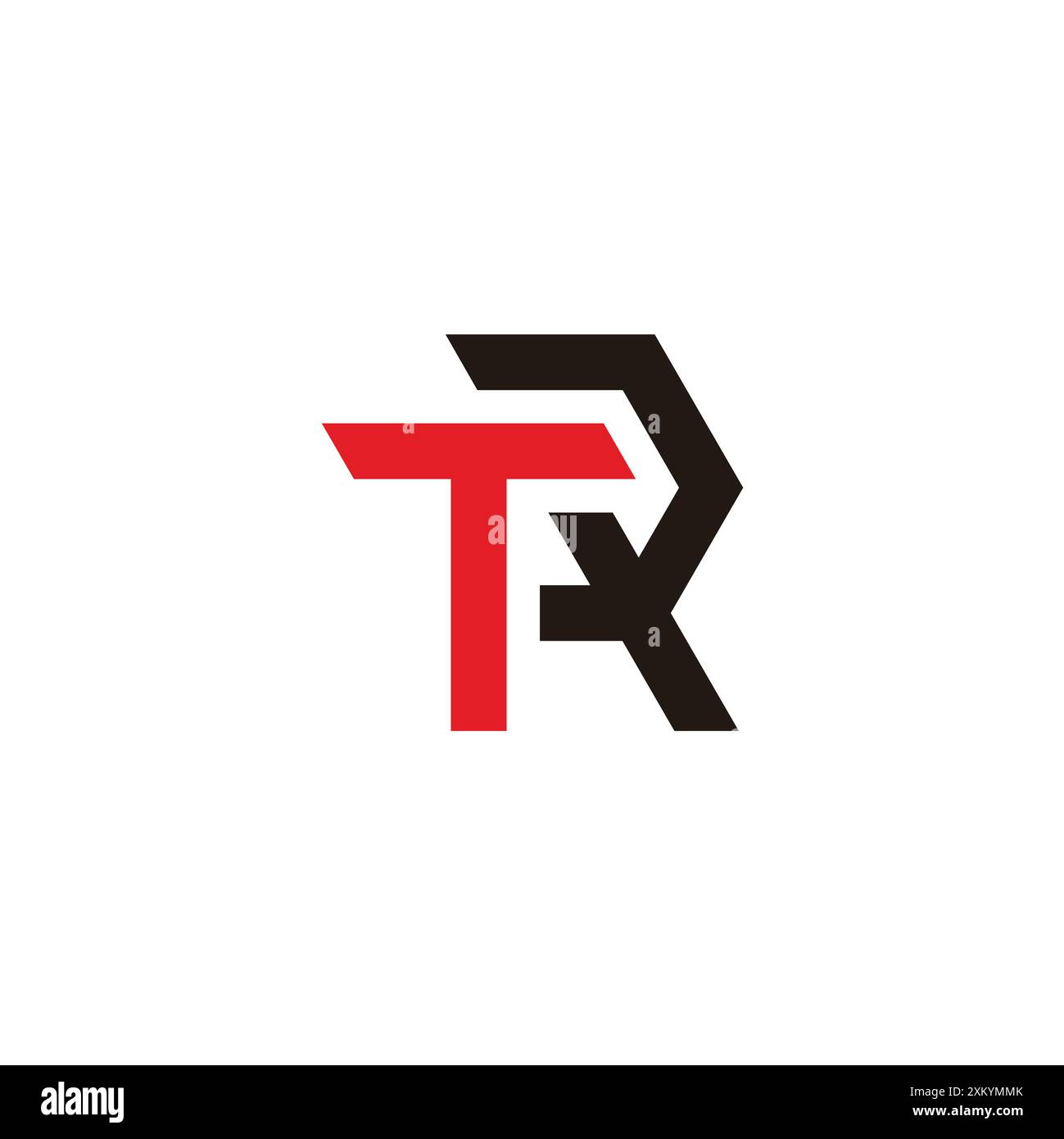 letter tr simple geometric lines linked logo vector Stock Vector Image ...