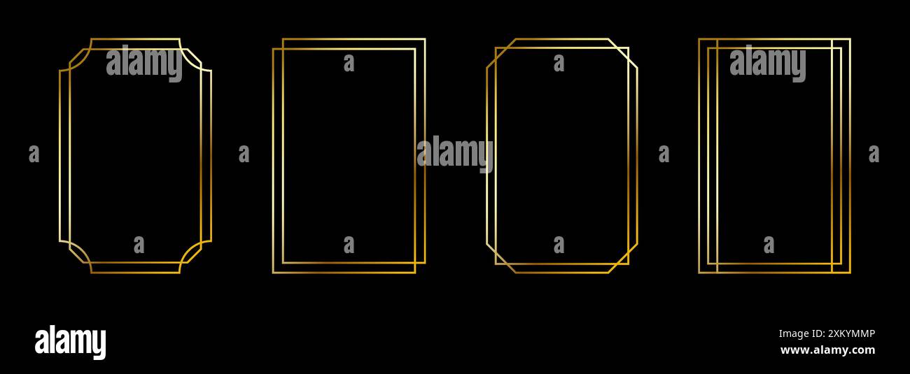 Gold frame border simple hi-res stock photography and images - Alamy