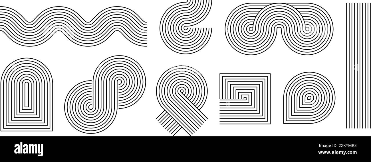 Graphic curves Black and White Stock Photos & Images - Alamy