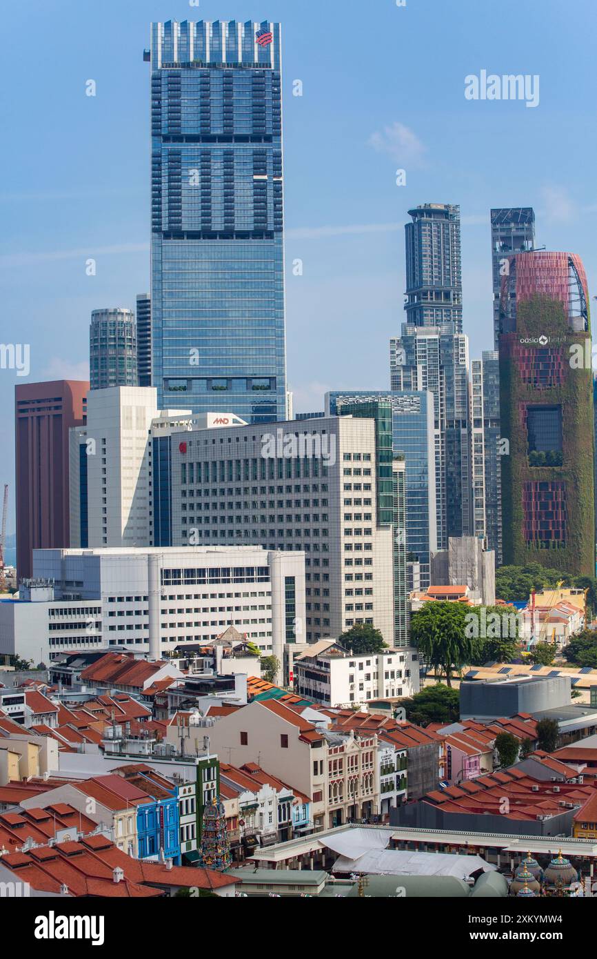 Vertical view of Guoco Tower, tallest skyscraper in the city ...