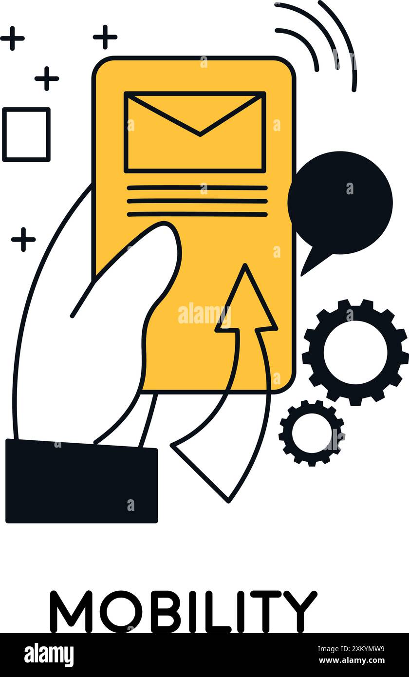 Illustration depicting mobile device Cut Out Stock Images & Pictures ...