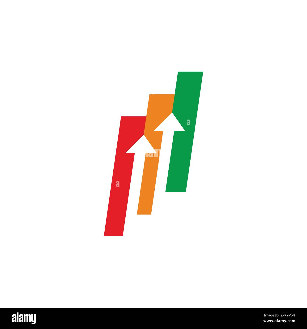 bars chart arrow up simple colorful logo vector Stock Vector Image ...