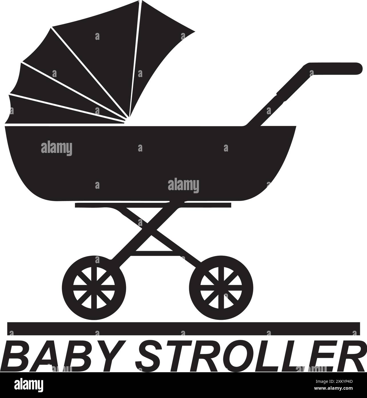baby stroller vector illustration symbol design Stock Vector Image ...