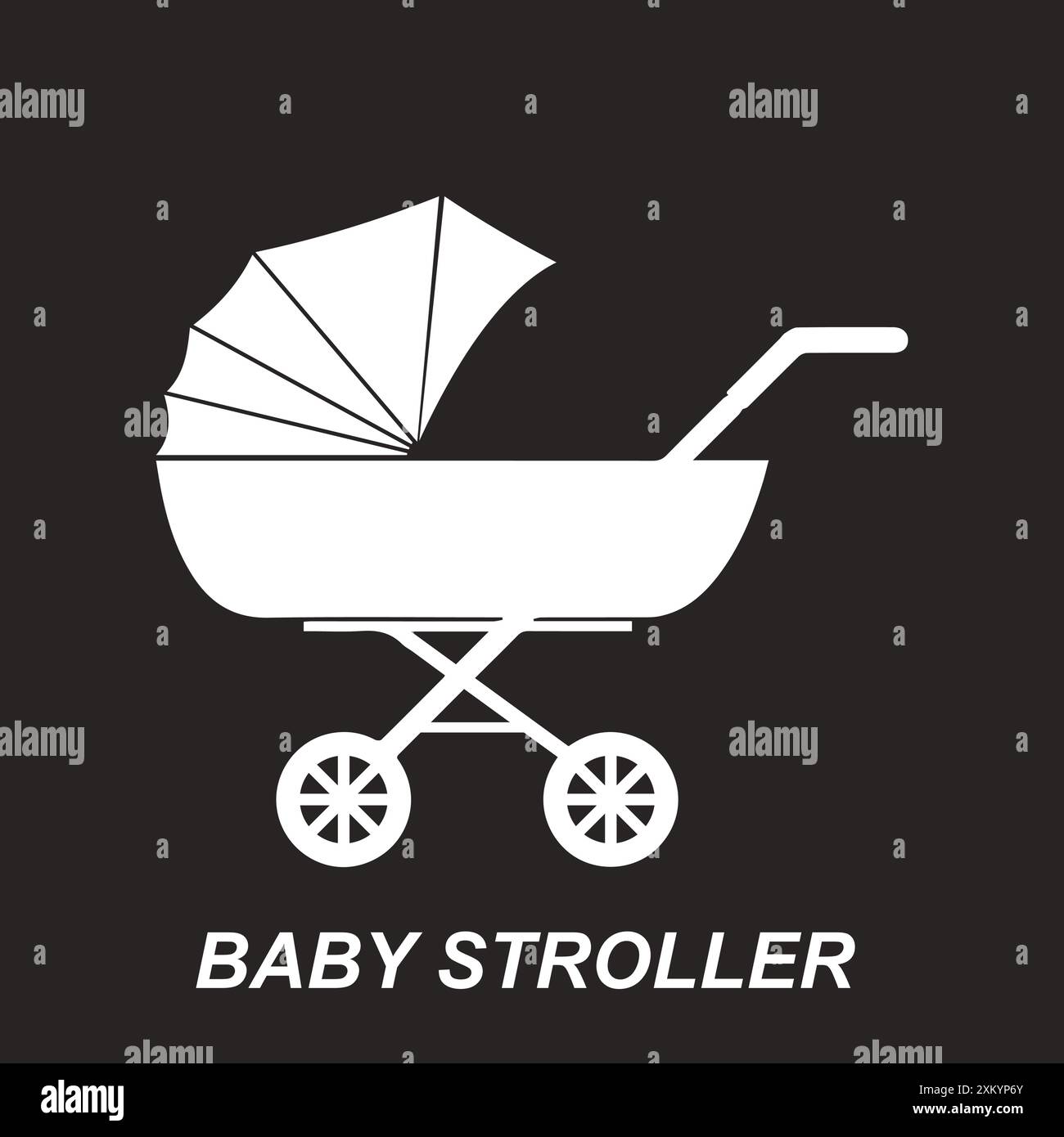 baby stroller vector illustration symbol design Stock Vector Image ...
