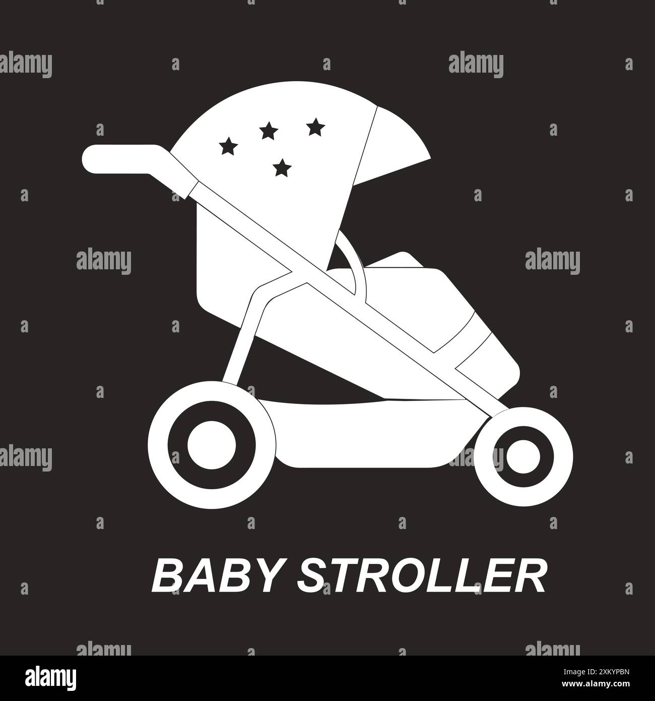 baby stroller vector illustration symbol design Stock Vector Image ...