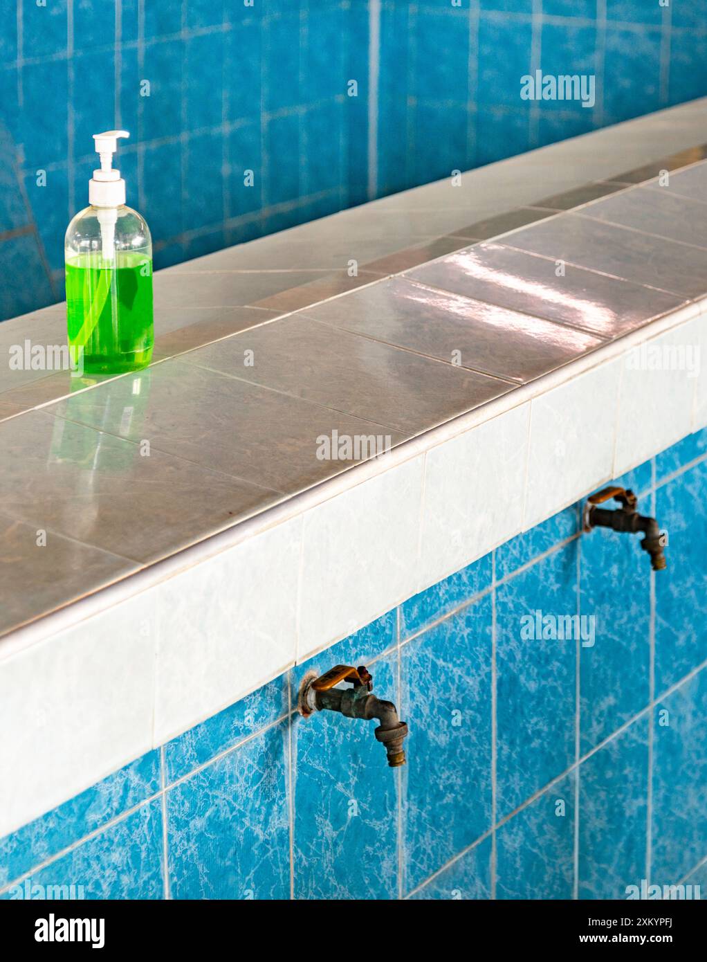 A Wadhu facility, a dedicated space for ritual washing (wudu) before ...