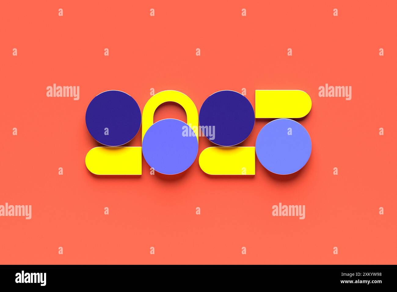 Calendar header number 2024 on colorful background. Happy new year 2024 ...