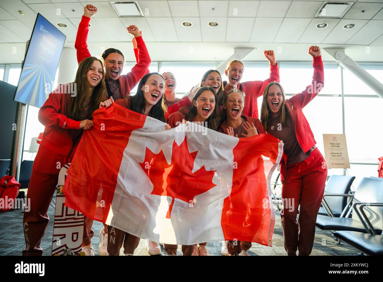 Toronto, Canada. 24th July, 2024. Members of the 2024 Canadian Olympic ...