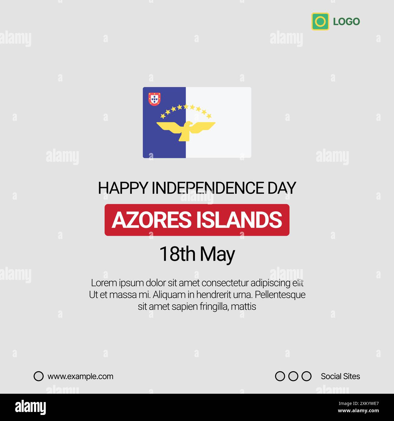 Azores islands flag vector design hi-res stock photography and images ...