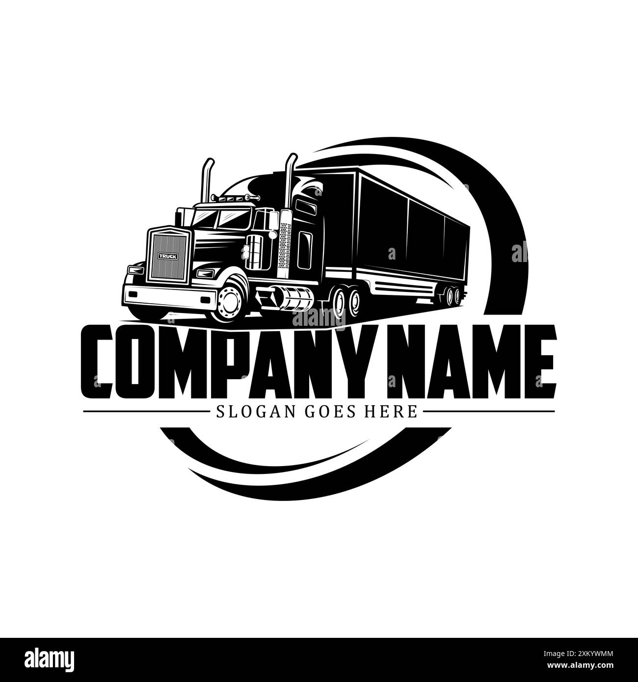 Truck Trucking Company Transportation Logo Template Stock Vector Image ...
