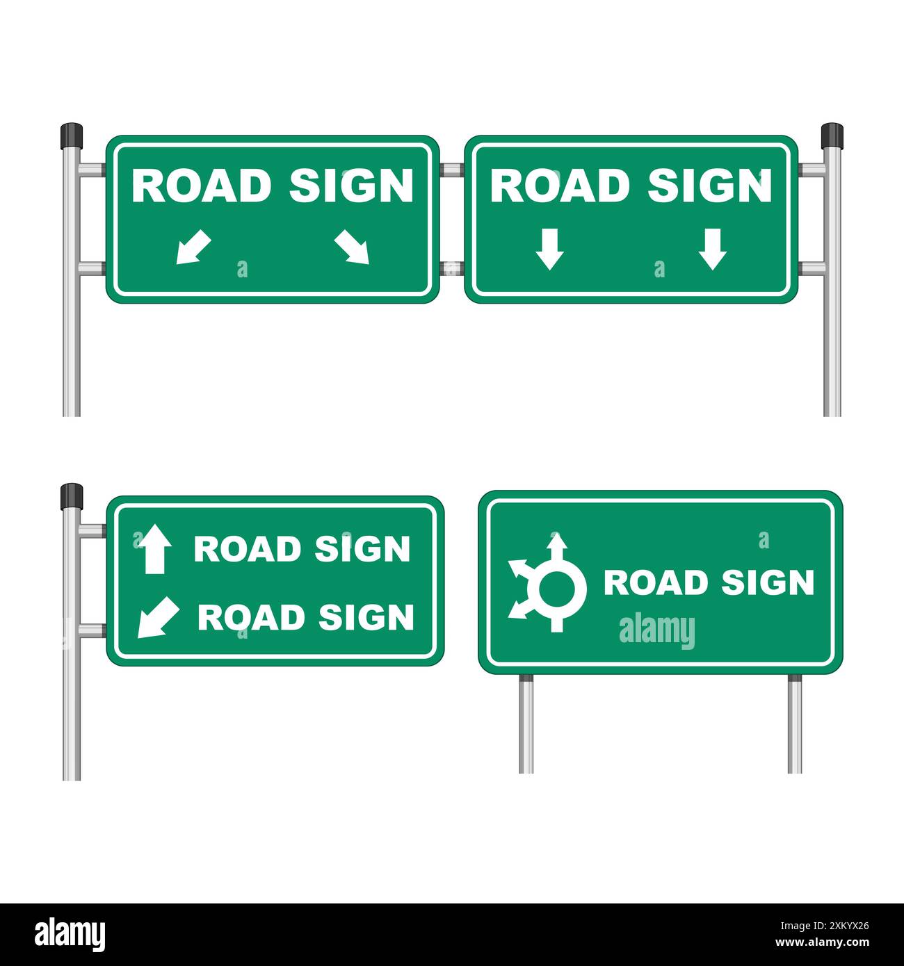 Asphalt Highway Road with Traffic Sign Stock Vector Image & Art - Alamy