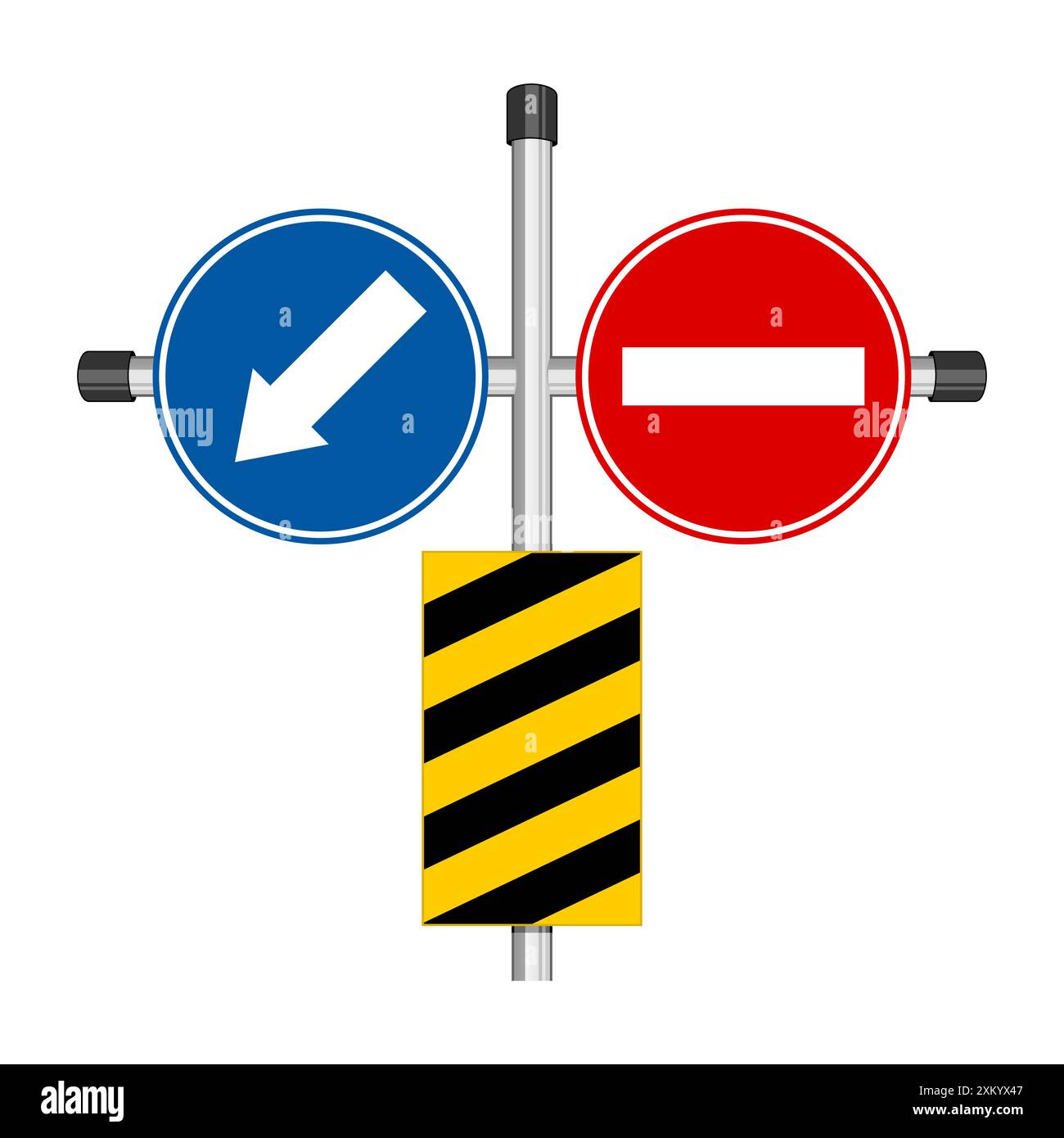 Keep Left Traffic Road Sign Stock Vector Image & Art - Alamy