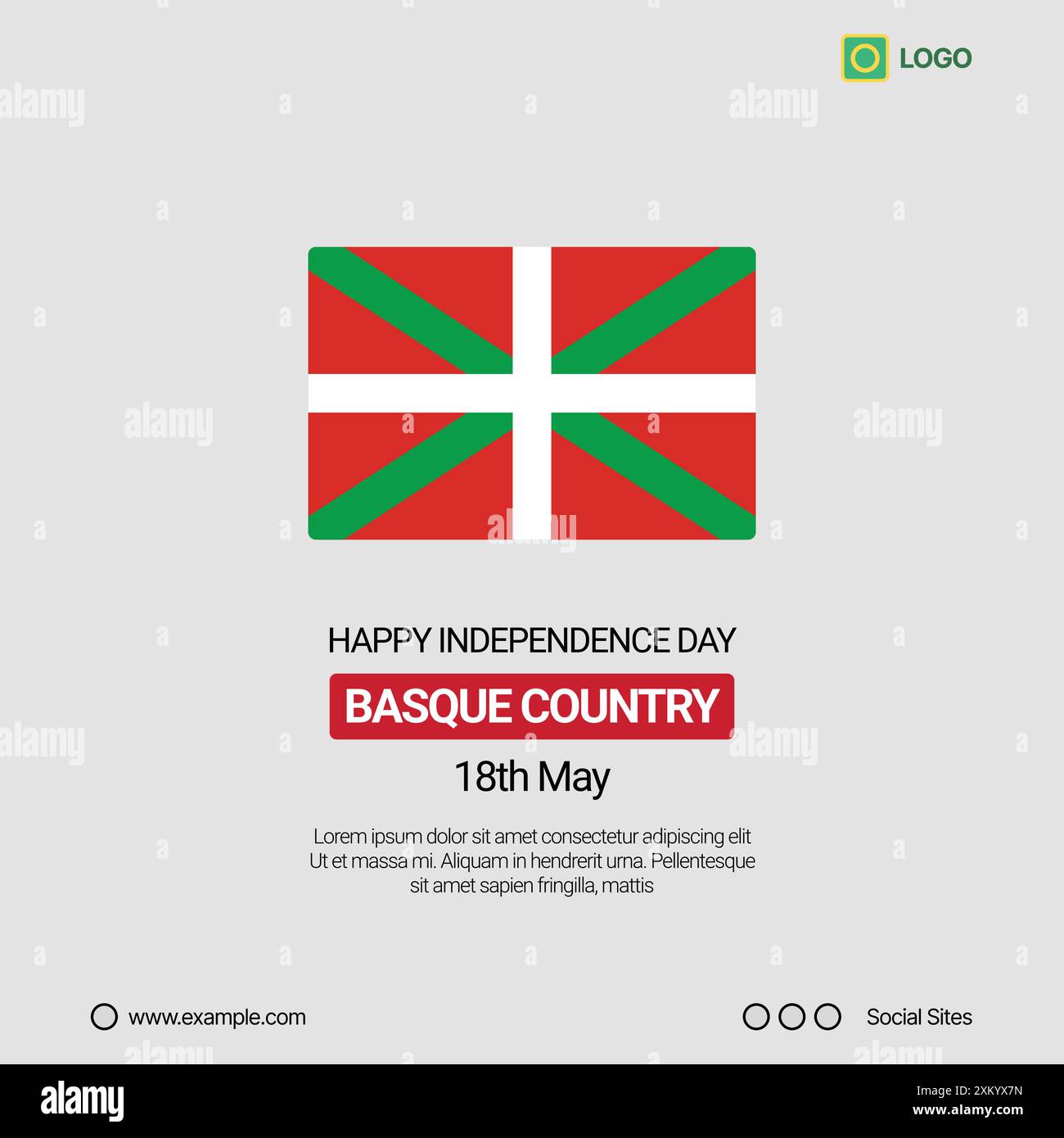 Editable basque country flag vector Stock Vector Images - Alamy