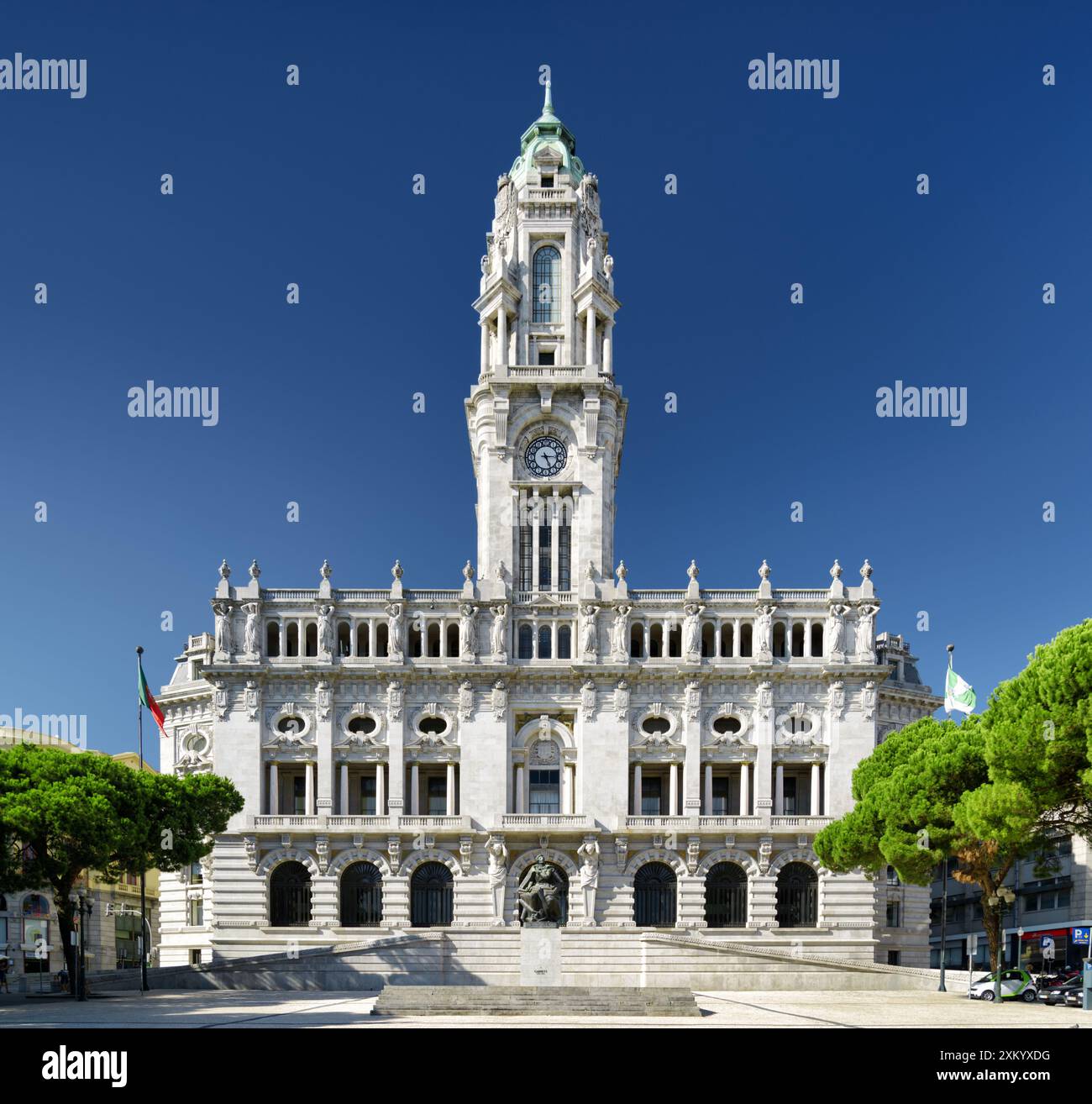 The City Hall in Porto, Portugal. Porto is one of the most popular ...