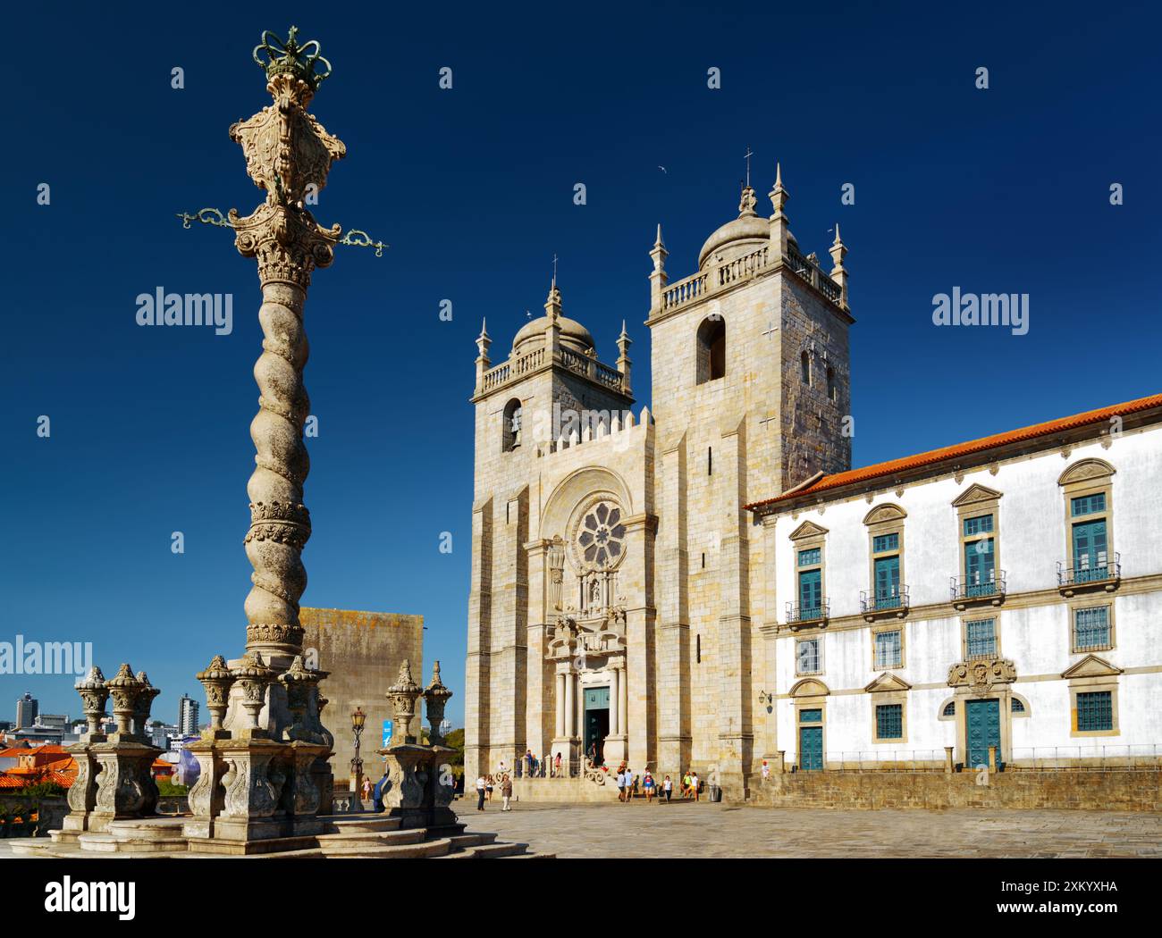 The Porto Cathedral is a popular tourist attraction of Portugal Stock ...