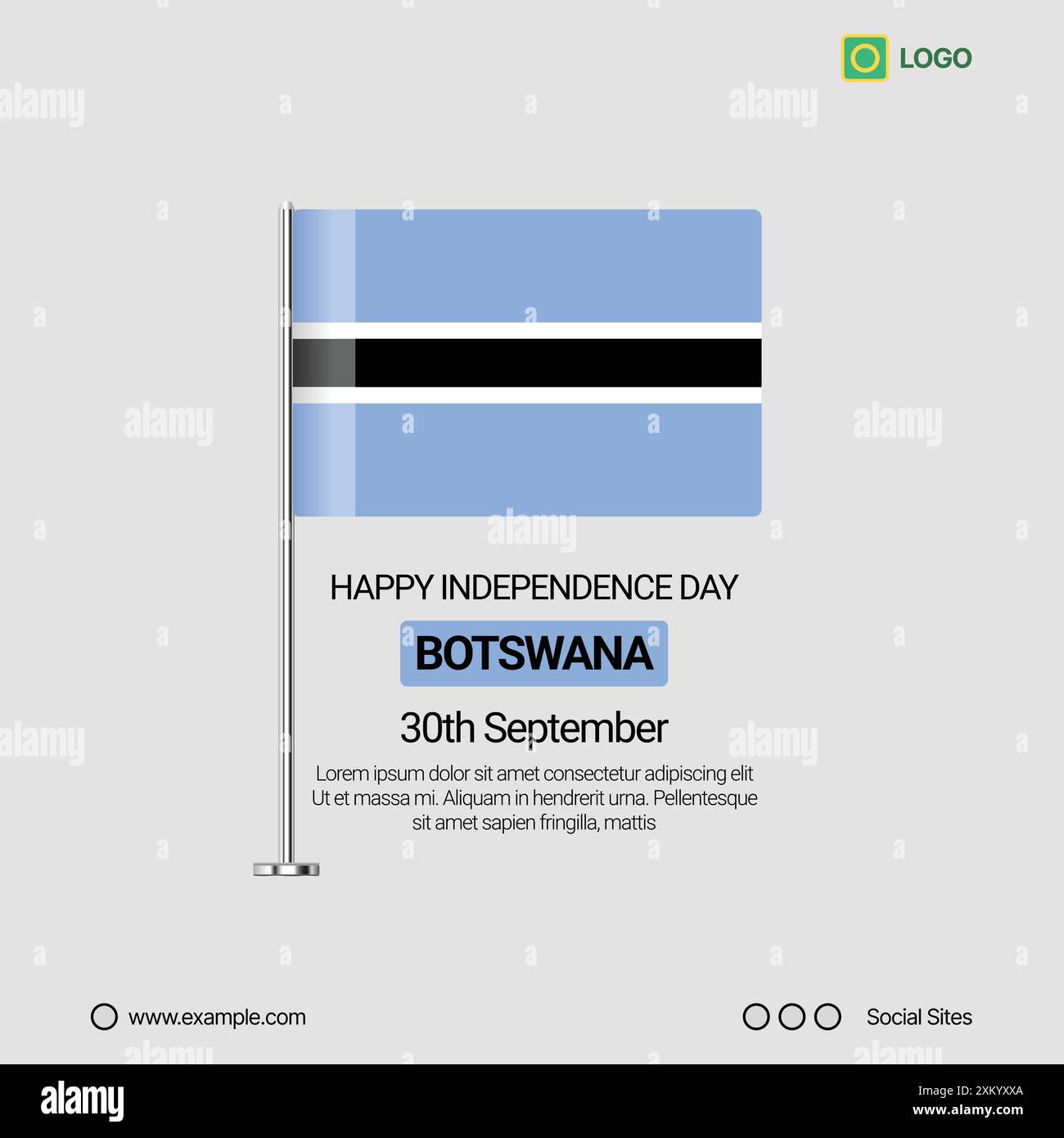 Editable botswana flag vector hi-res stock photography and images - Alamy