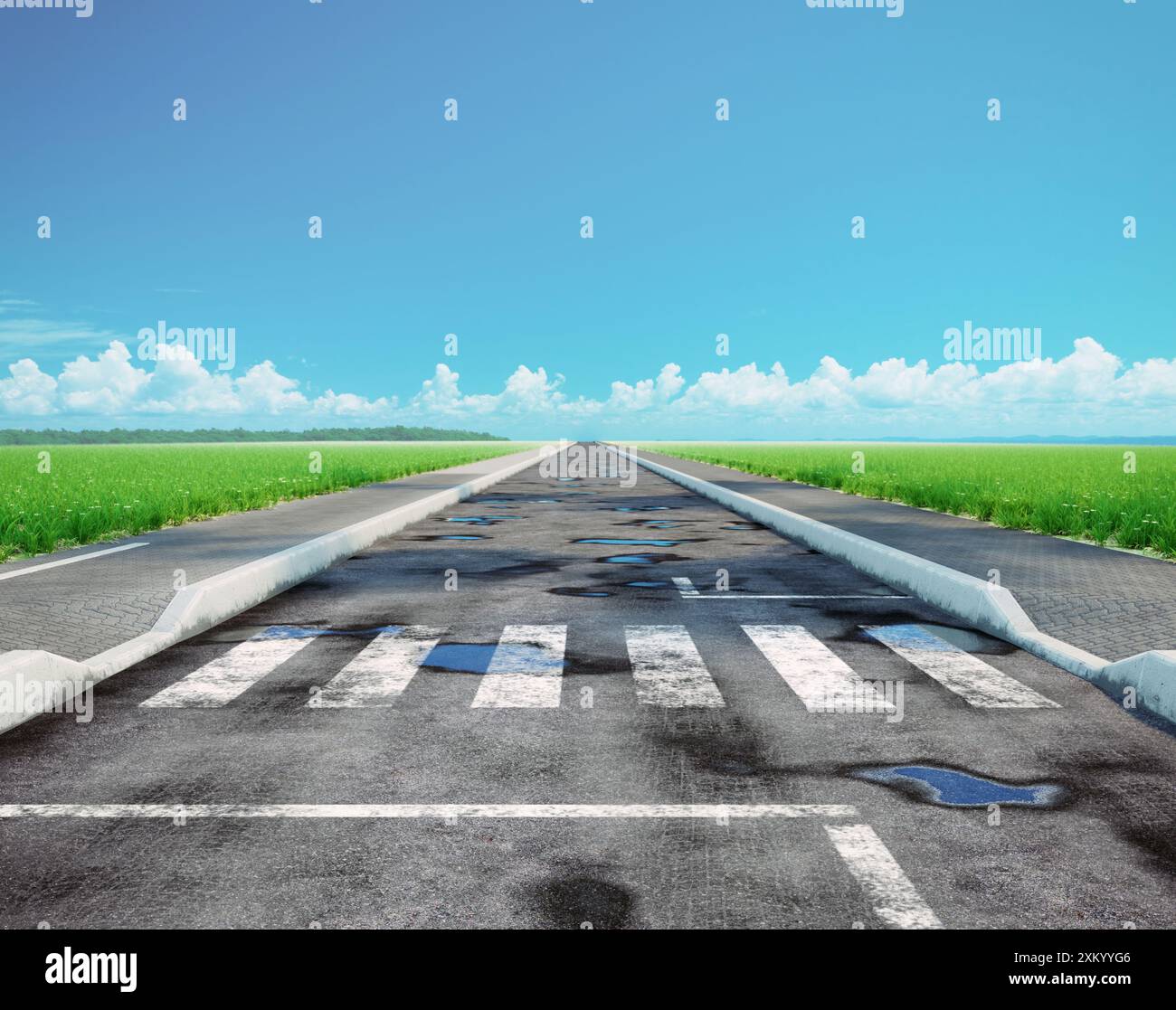 3d pedestrian crossing street hi-res stock photography and images - Alamy