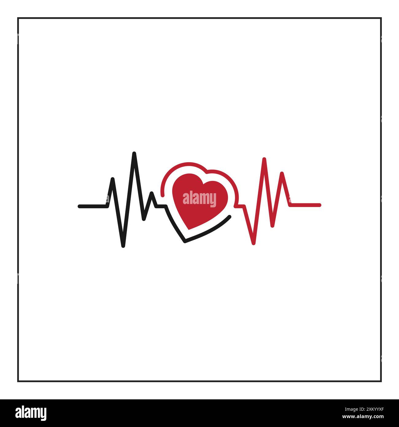 Heart Beat Pulse Vector Illustration Stock Vector Image & Art - Alamy