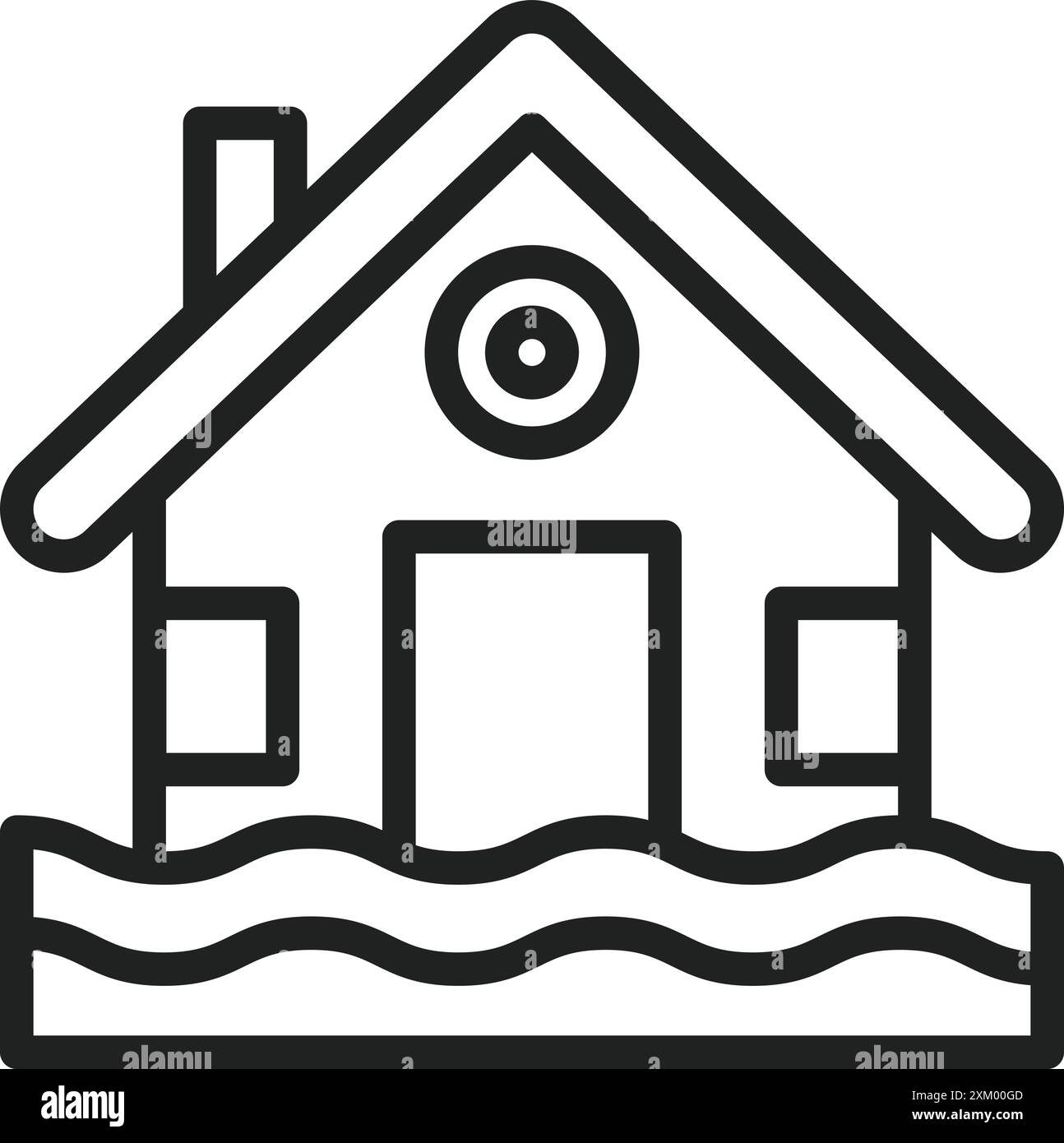 Flood Sensor icon vector image. Suitable for mobile application web ...