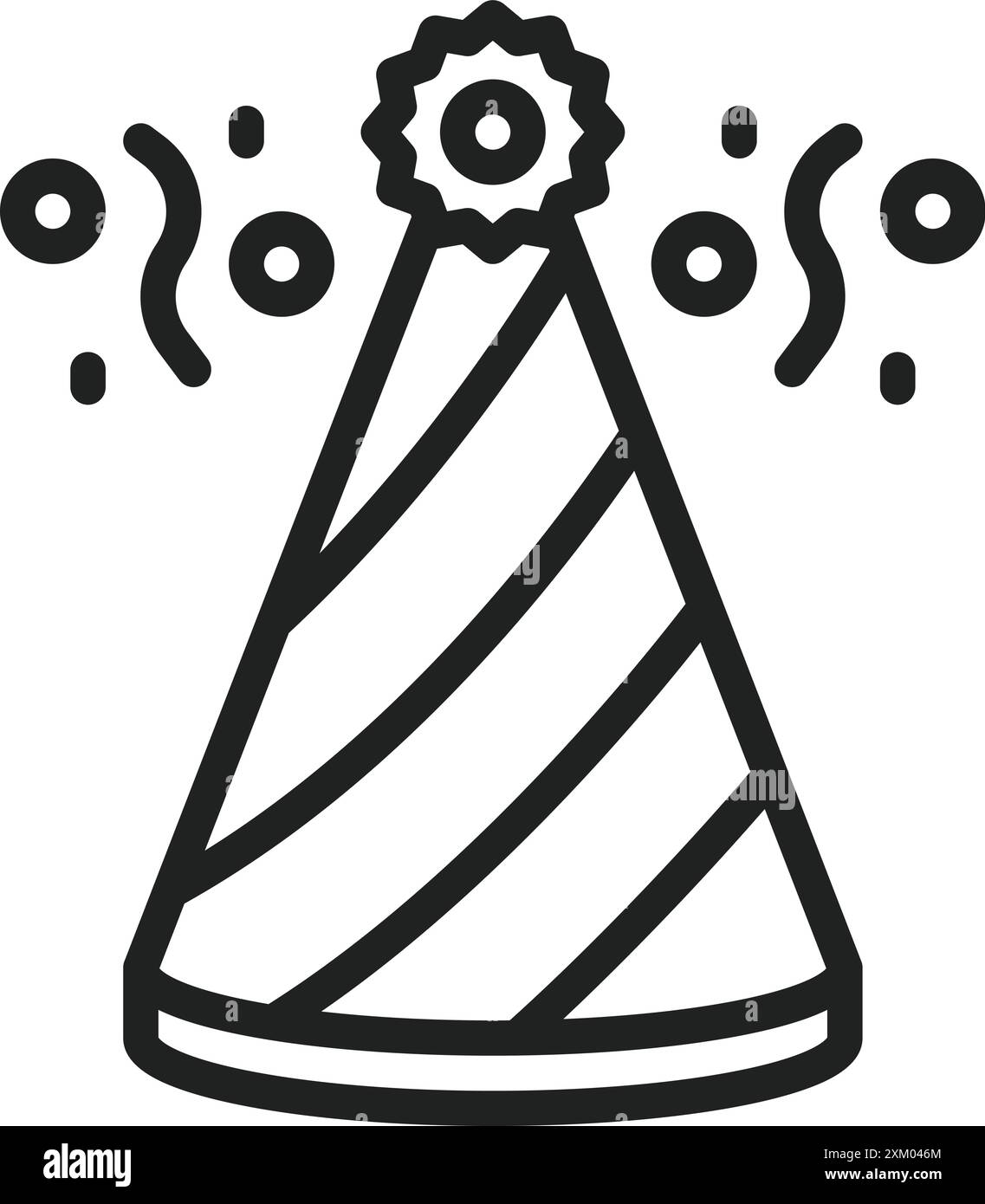 Party hat birthday Black and White Stock Photos & Images - Alamy