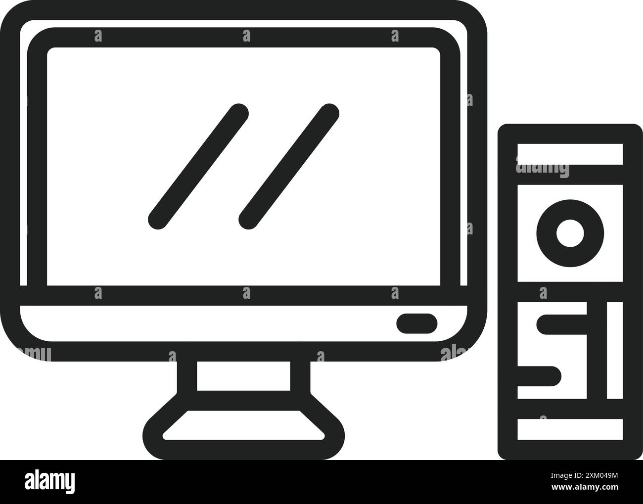 Pc icon vector image Stock Vector Image & Art - Alamy