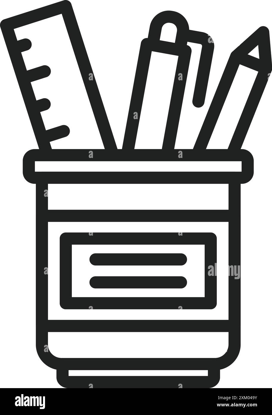 Pencil box icon outline Cut Out Stock Images & Pictures - Alamy