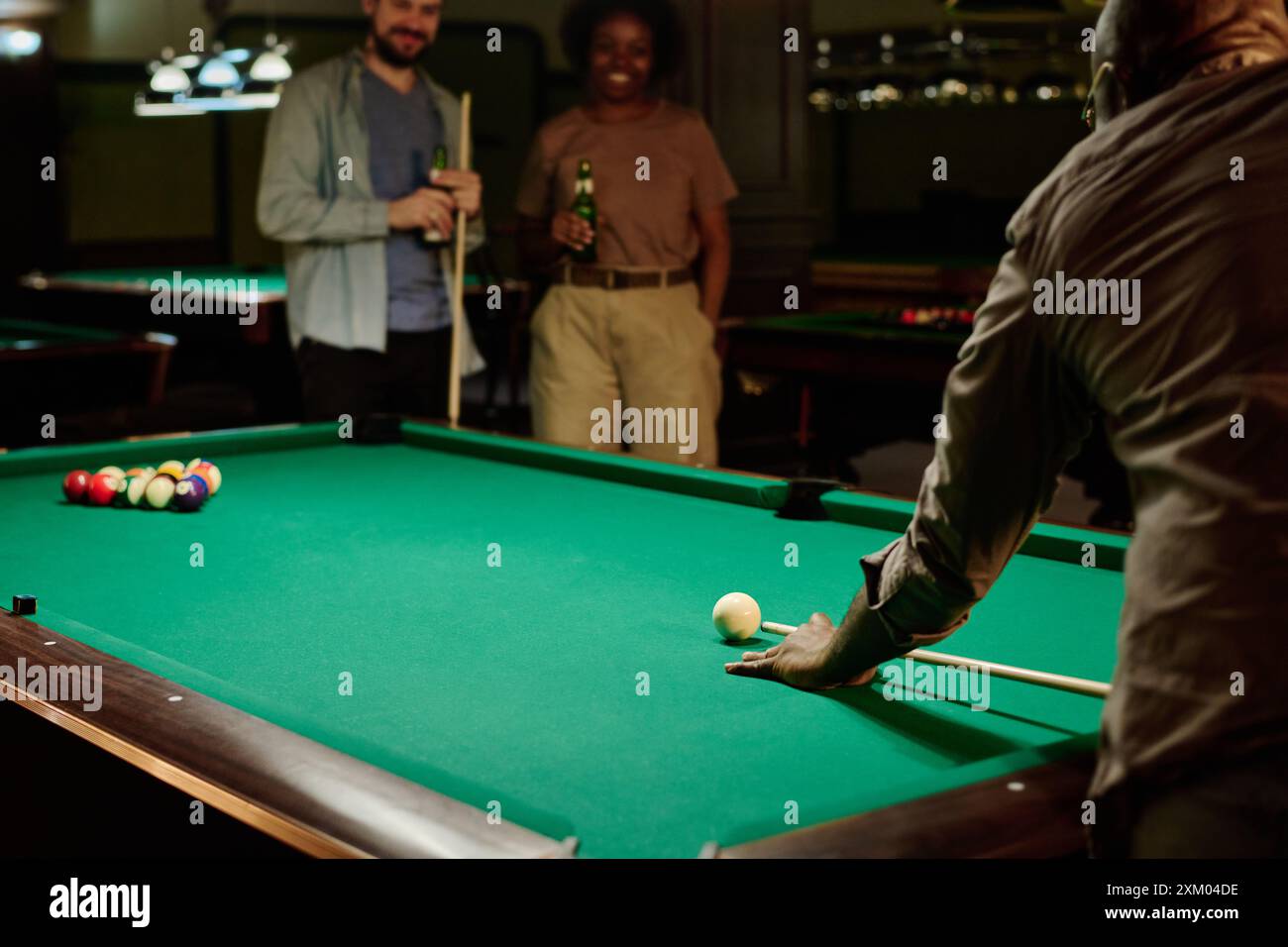 Black ball hit cue ball hi-res stock photography and images - Alamy
