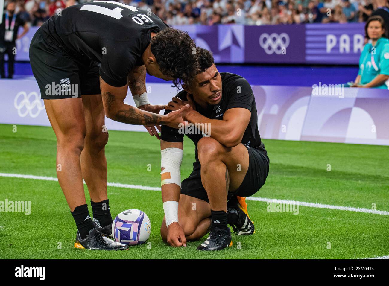 Ngarohi McGarvey-Black (New Zealand) and Moses Leo (New Zealand), Rugby ...